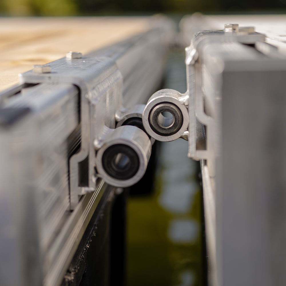 Removable floating dock hinges | Lafantaisie Dock
